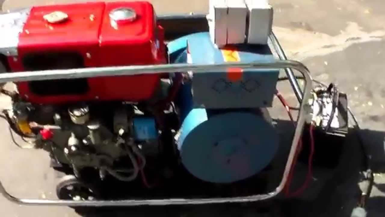 Hanzi Changfa Diesel Generator 7.5kW Start Up - YouTube