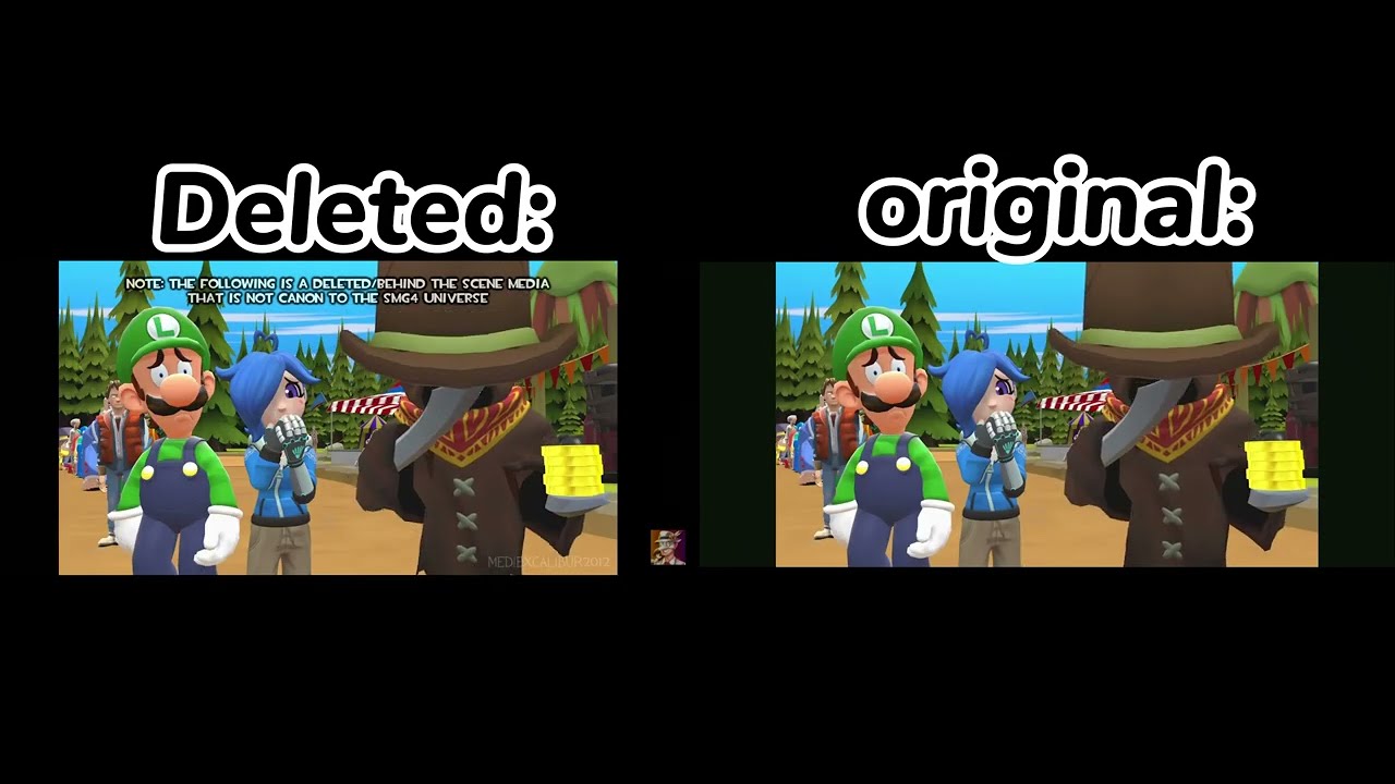 SMG4:deleted Scenes Vs Original scenes.@SMG4@MediExcalibur2012 - YouTube