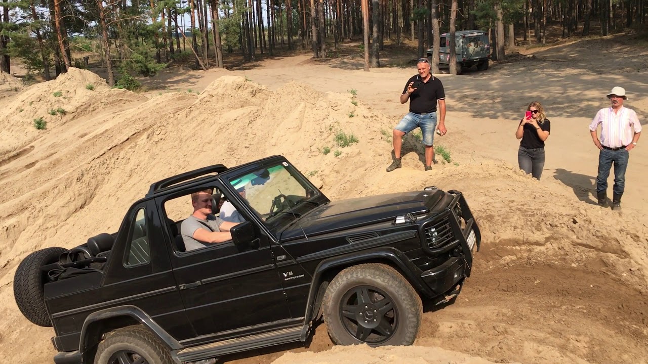 Mercedes G463 G500 convertible - sand ride - YouTube