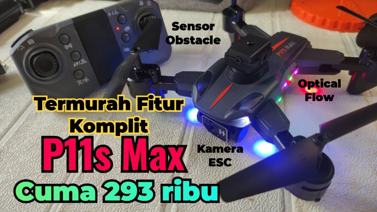 Unboxing Drone Murah 290 ribuan fitur komplit P11s Max - YouTube