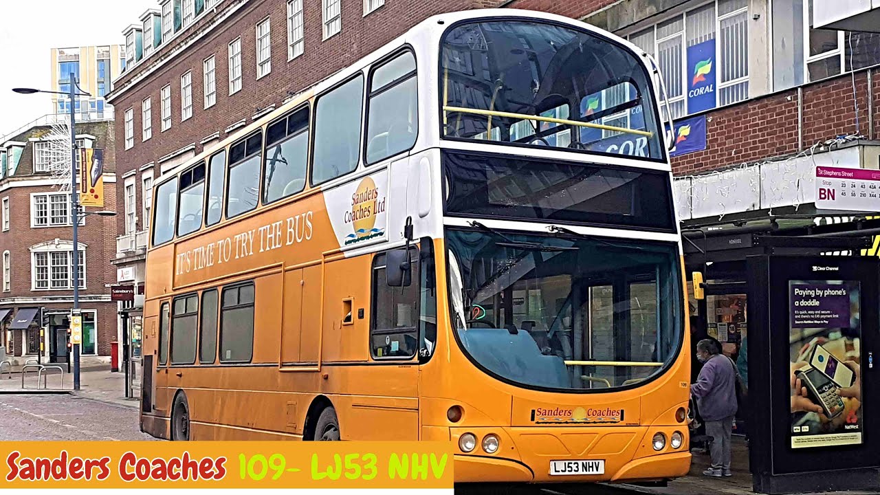 WITHDRAWN Sanders Coaches DAF DB250 Wright Pulsar Gemini 109 (LJ53 NHV ...