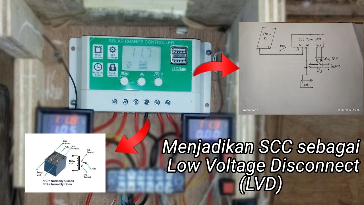 Menjadikan SCC sebagai LVD Pada sistem PLTS - YouTube