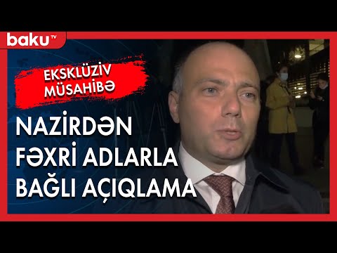 Fəxri adlarla bağlı nazirdən açıqlama - Mədəniyyət naziri ilə Eksklüziv müsahibə