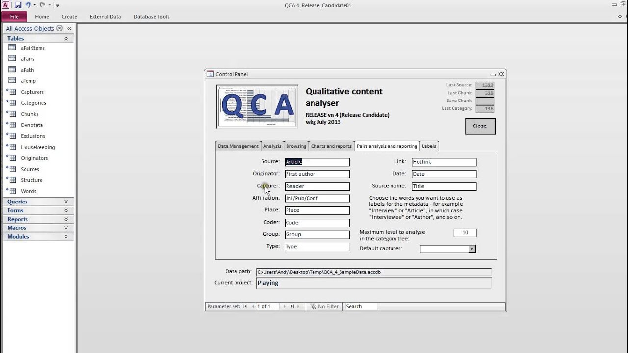 QCA 03 - The Control Panel and basic operations with the Analyser - YouTube