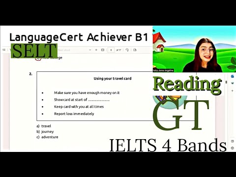 LanguageCert International ESOL SELT B1 Reading Test ( Part 1) General ...