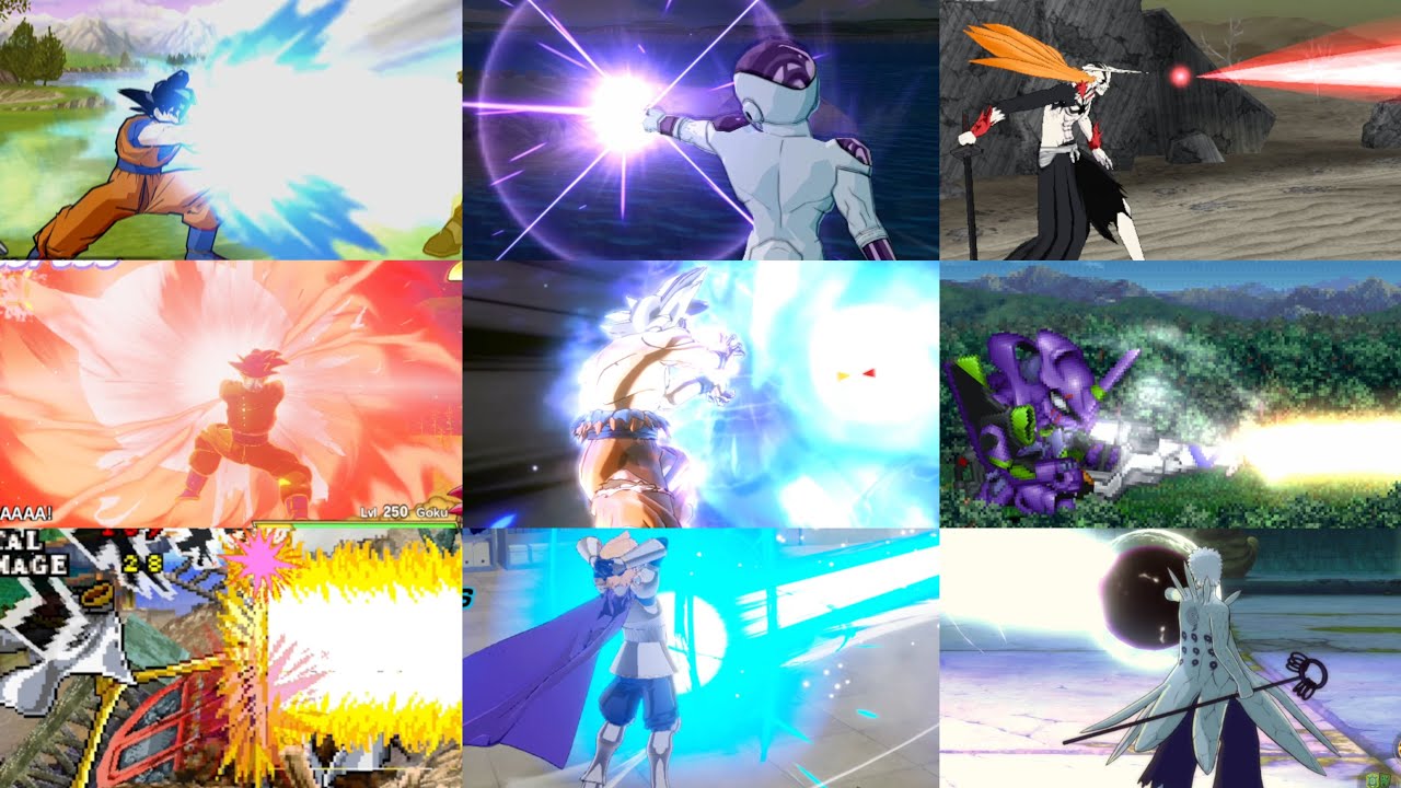 BEAM ATTACKS COMPILATION IN ANIME GAMES - YouTube