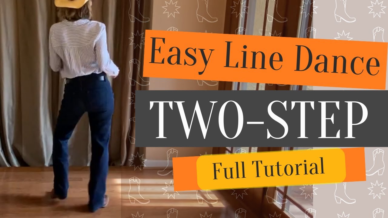 How to Line dance for Beginners -- "Two-step" Tutorial🧡🖤 - YouTube