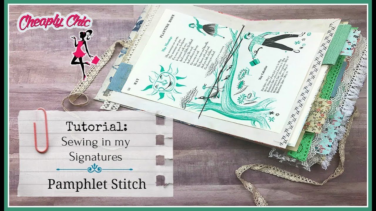 Junk Journal Tutorial: Sewing in my Signatures - Basic Pamphlet Stitch ...