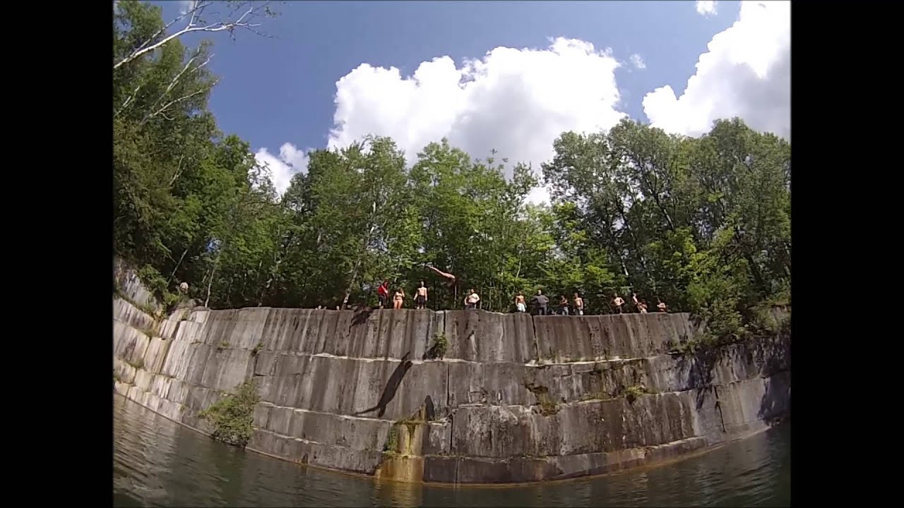 vermont: cliff jumping 2015 - YouTube