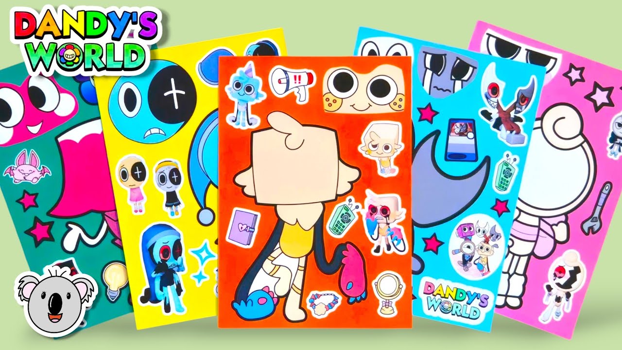 🌈DANDY’s WORLD Sticker 2nd🌼 | 댄디의 세계 스티커 두번째 🌼 | Goob Glisten Astro ...