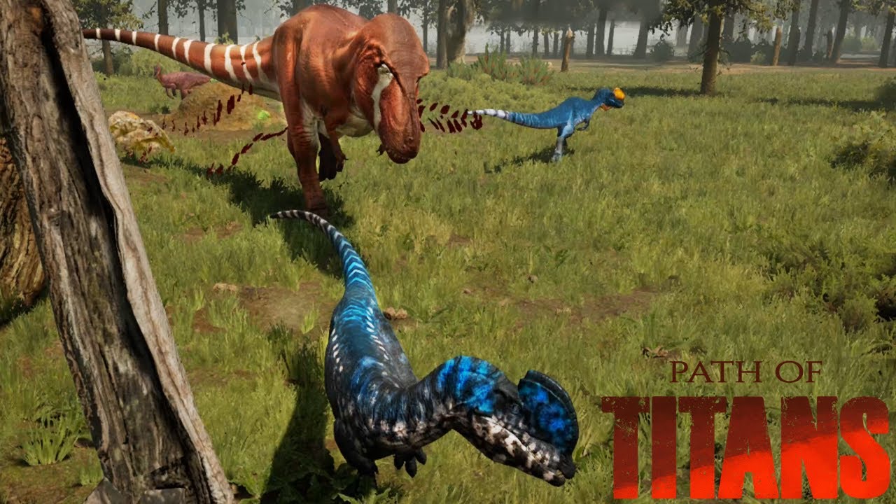 Testing Dilo Against Rex - Path of Titans Gameplay - YouTube