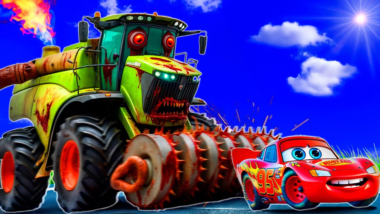 ⚠️Big & Small vs Epic Escape⚠️McQueen VS ZOMBIE FRANK THE COMBINE ...