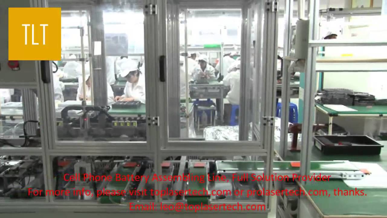 Cell Phone Battery Assembling Line Full Solution from China - YouTube