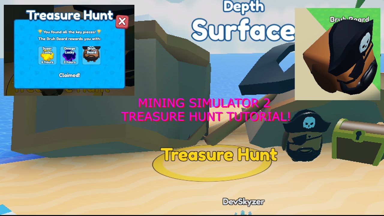 How to COMPLETE the NEW Treasure Hunt in Mining Simulator 2! (Roblox ...
