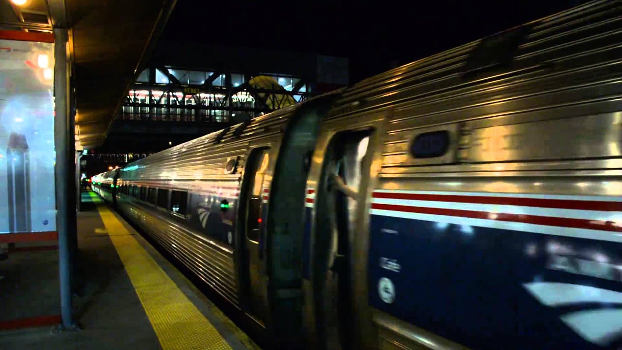 First Amtrak Train #67 of 2015 w/ "Reversed' Consist @ Stamford - YouTube