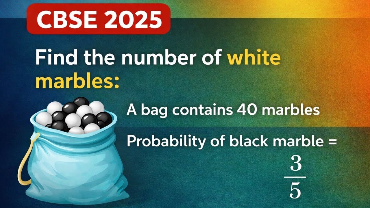A bag contains 40 marbles out of which some are white and others are ...