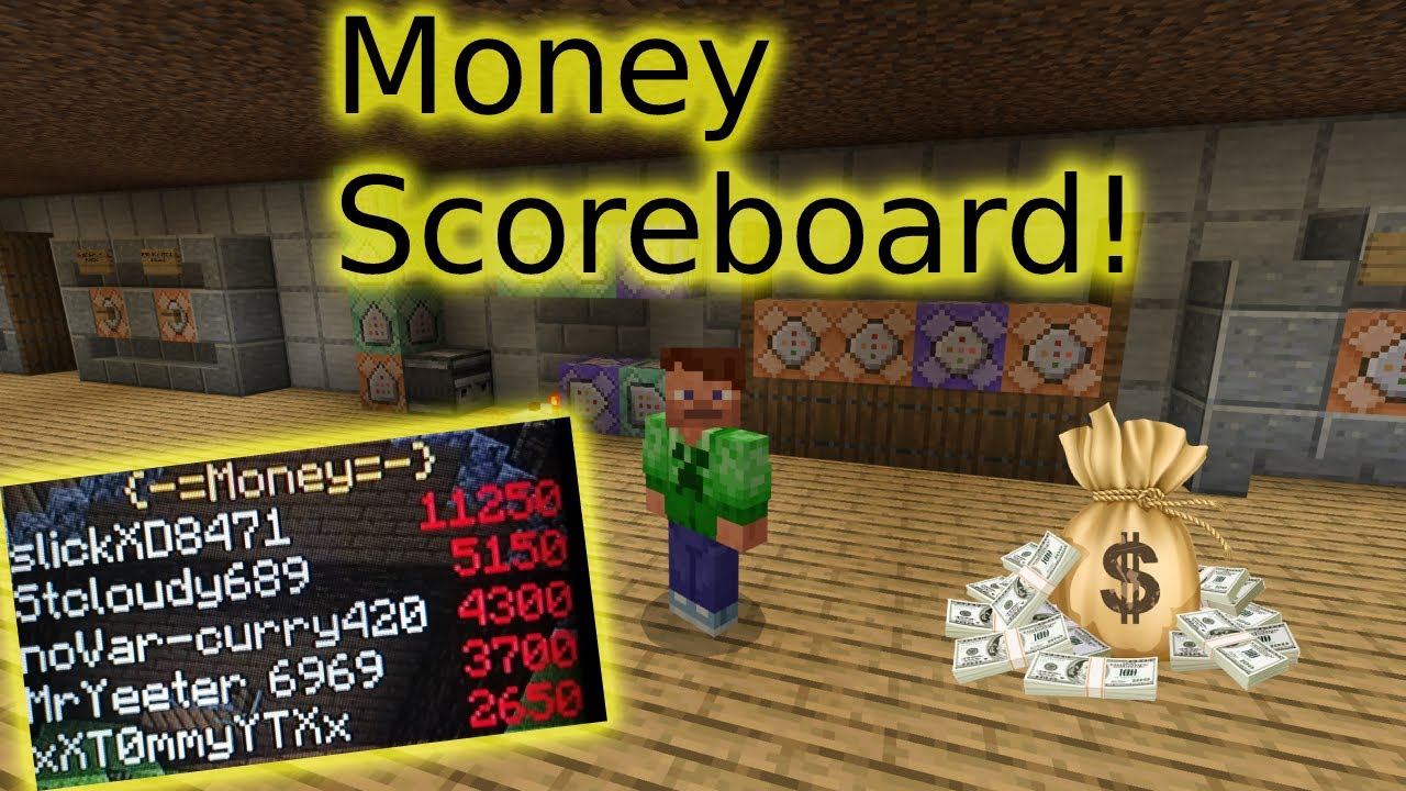 minecraft money scoreboard tutorial 2021 ~ xXTommyYTXx - YouTube