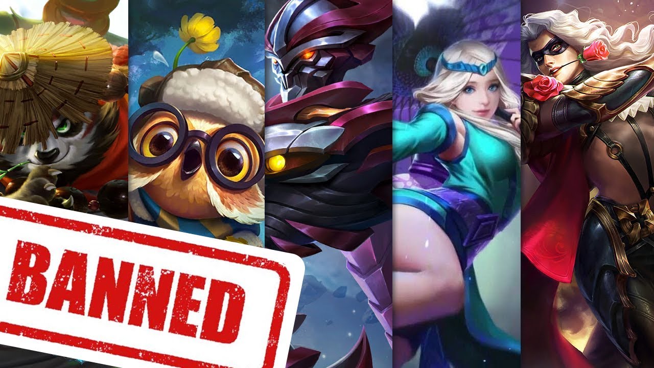 5 HERO MOBILE LEGENDS PALING SERING DI-BANNED DI RANKED MODE - YouTube