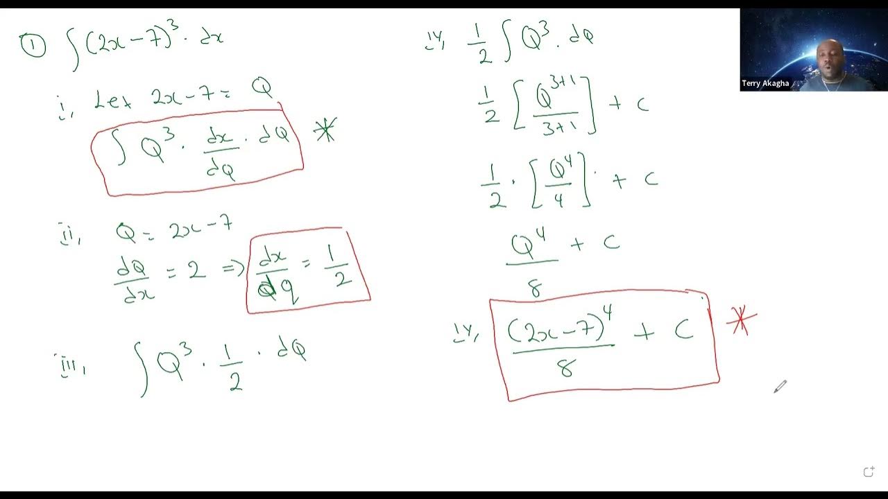 4 of 22 - Functions of a linear function of x Part 2 - Further Integration with Terry in 10 ...