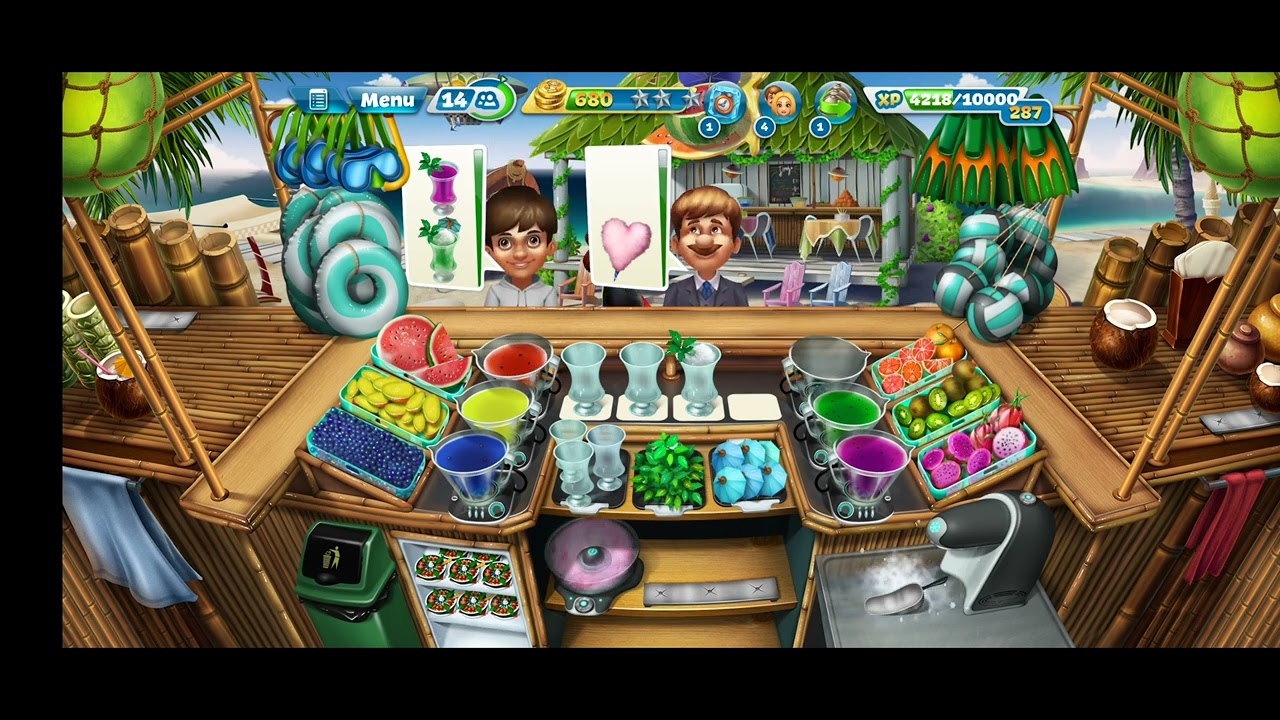 Cooking Fever - Paradise Cocktail Bar - Level 40 (Without machine ...