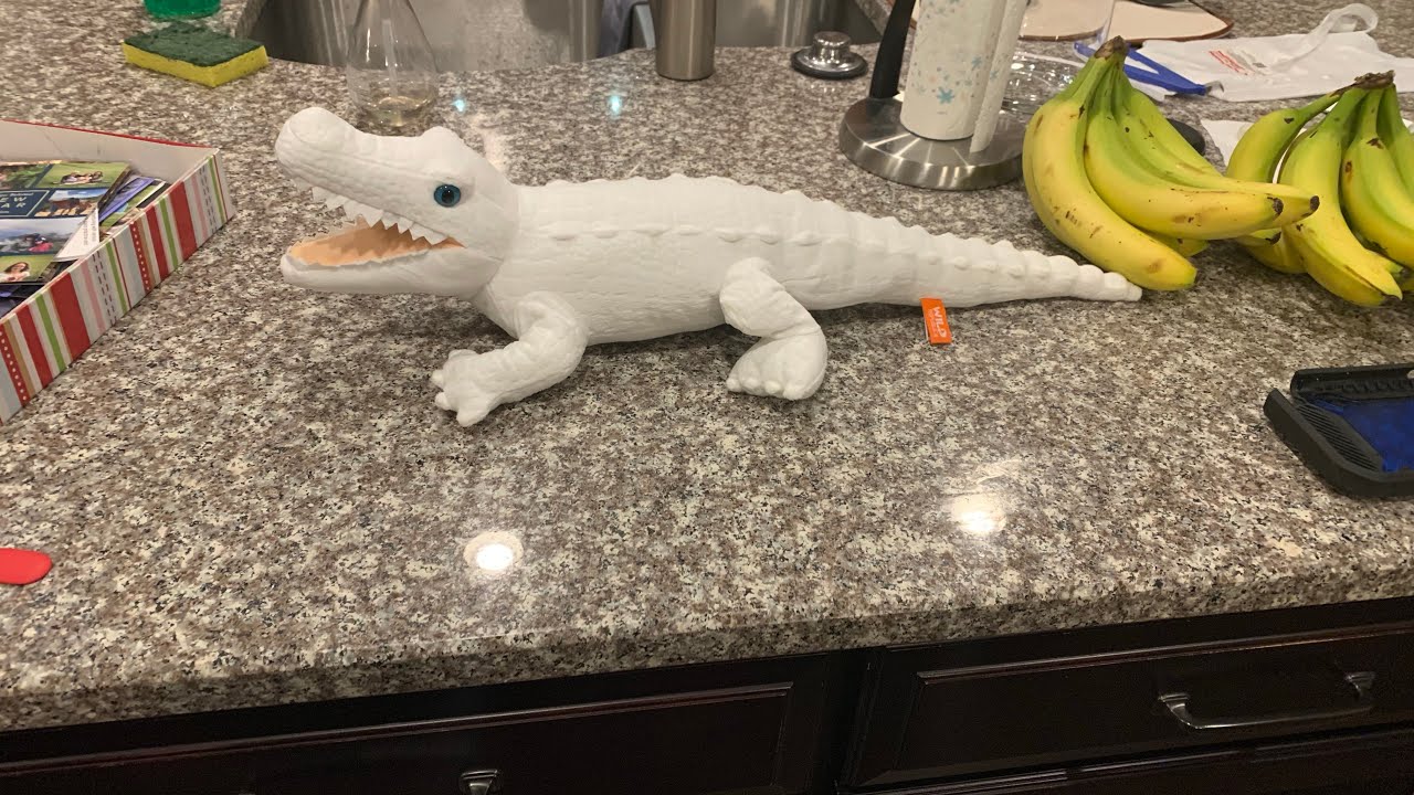 Wild republic white alligator 🐊 toy review - YouTube
