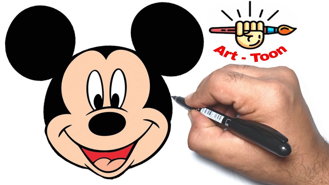 how to draw Micky mouse Step by step easy - YouTube