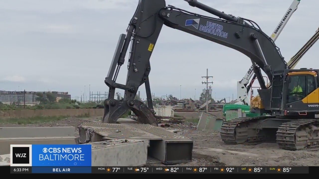 Video shows salvage efforts to reopen Port of Baltimore channel - YouTube