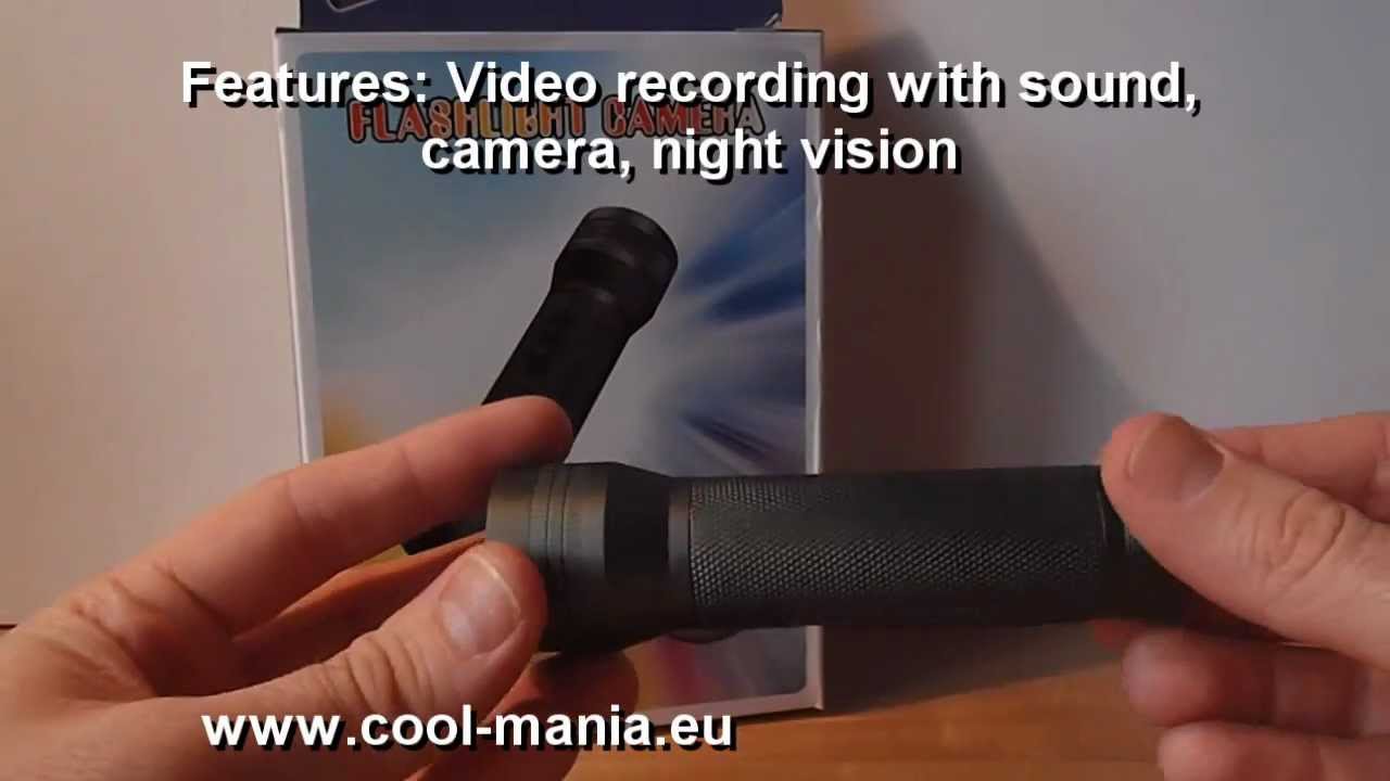 Flashlight Camera with night vision - 8 IR LED - YouTube