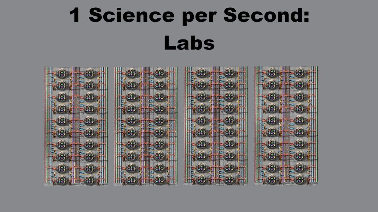 Factorio: 1 Science/s Modular Build 06: Labs - YouTube