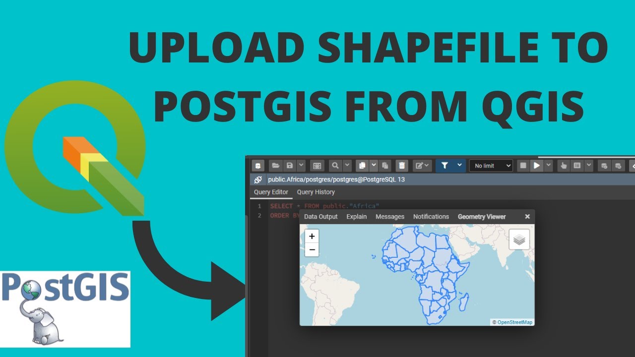 Upload Shapefile To Postgis With Qgisconnect Postgis To Qgis Youtube