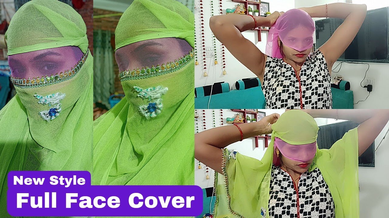 New Style! Dupatta Face Cover | 2023 Net Dupaatta Full Face Cover ...