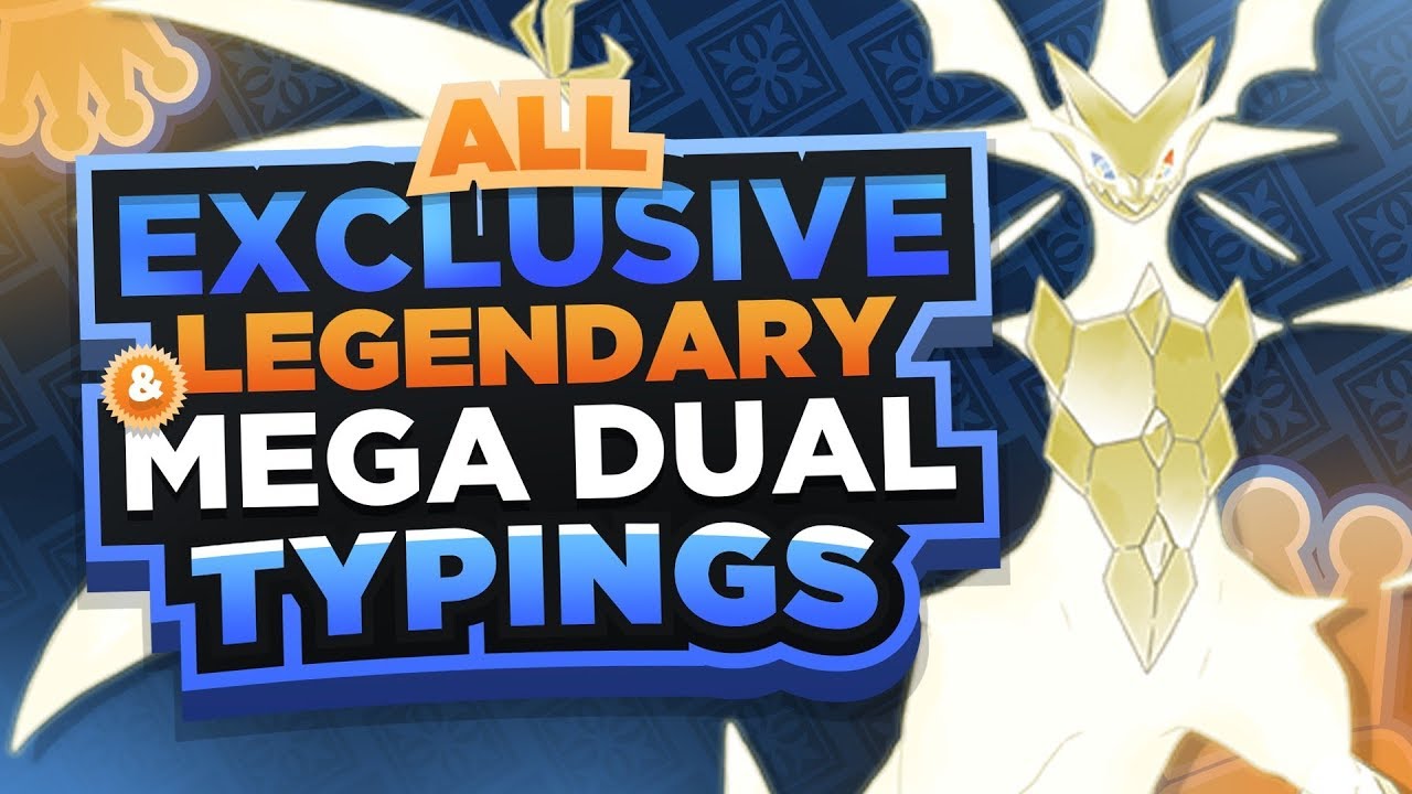ALL Unique MEGA & LEGENDARY Pokemon Typings Pre Sword And Shield - YouTube