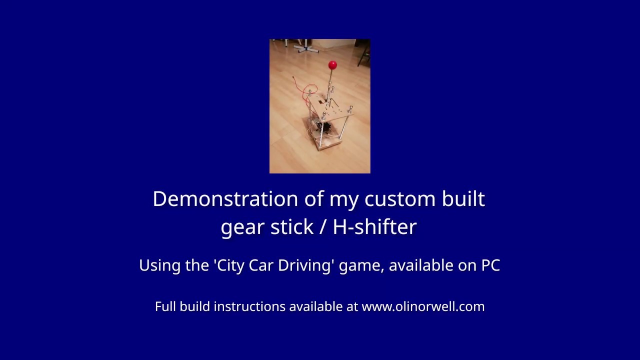 DIY USB Gear stick / H-shifter demo - YouTube