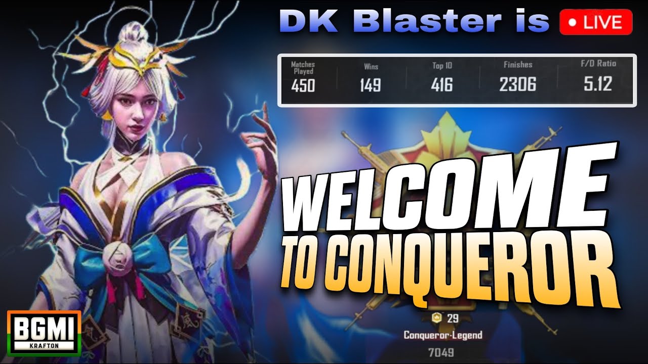 🇮🇳BGMI | WELCOME TO CONQUEROR | RANK PUSH PLATINUM TO CONQUEROR | LIVE🔴 ...