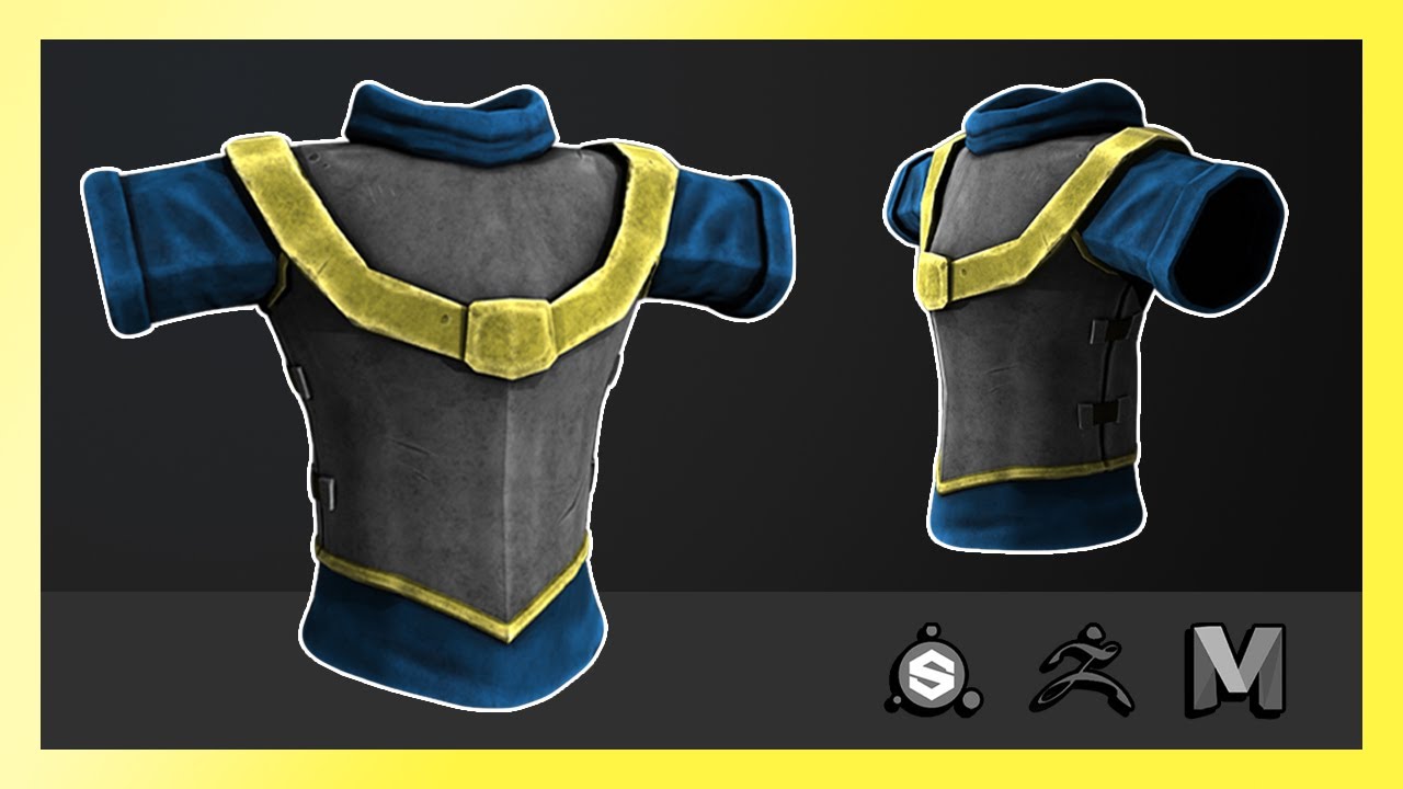 Autodesk Maya 2020 - Chest Armour Speed Modeling + Reference drawing ...