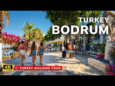 Bodrum Sabah Yürüyüşü | Şehir Uyanırken Sahil Boyu | Muğla | 4K