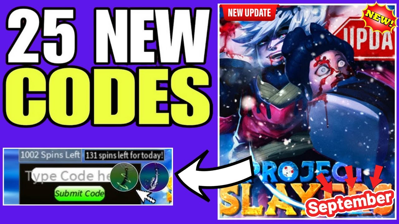 💫 BRAND NEW Project Slayers Codes September 2025-Redeem for Epic Spins ...