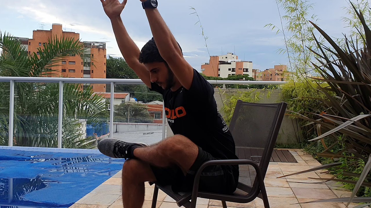 Alongamento Glúteo/Piriforme Sentado Perna Cruzada - YouTube