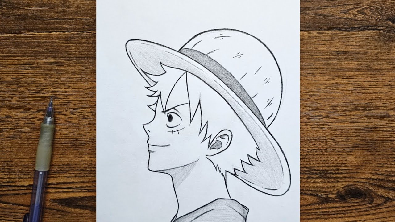 How to draw Monkey D. Luffy | Luffy from One Piece step by step | easy ...