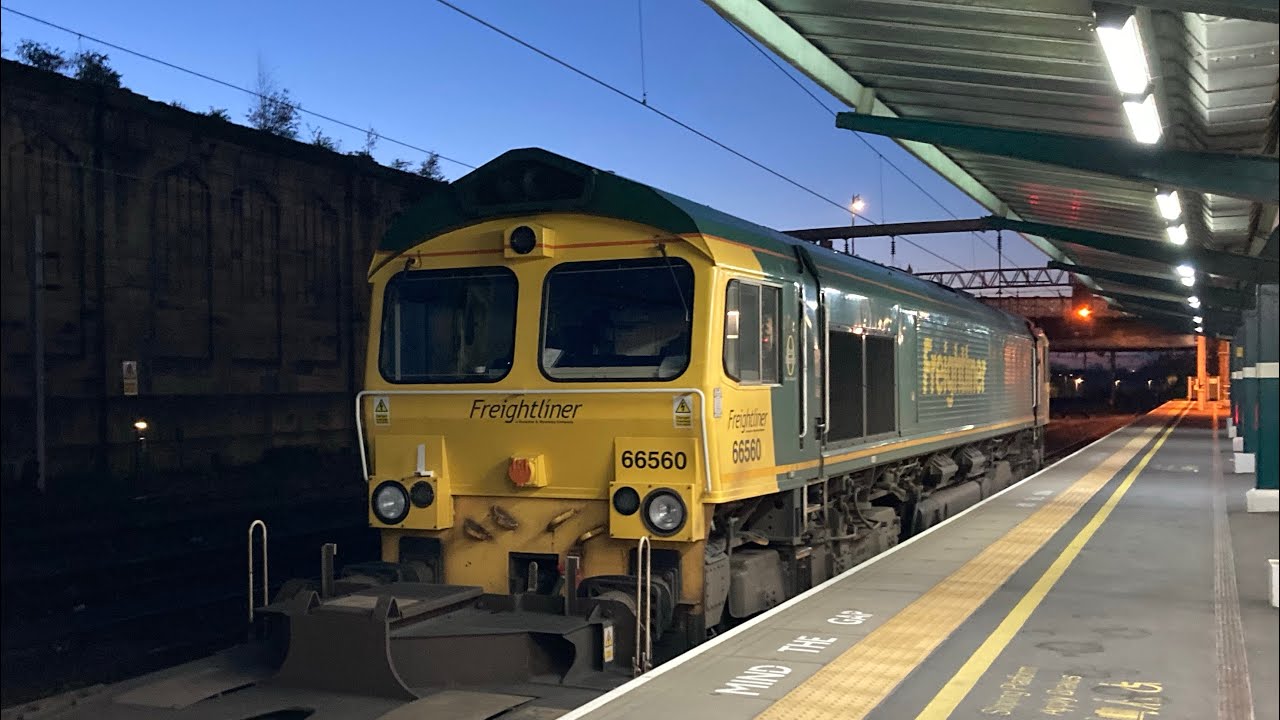 CLASS 68s With A Nuclear Flask, Class 57-307 AND Class 66s With ...