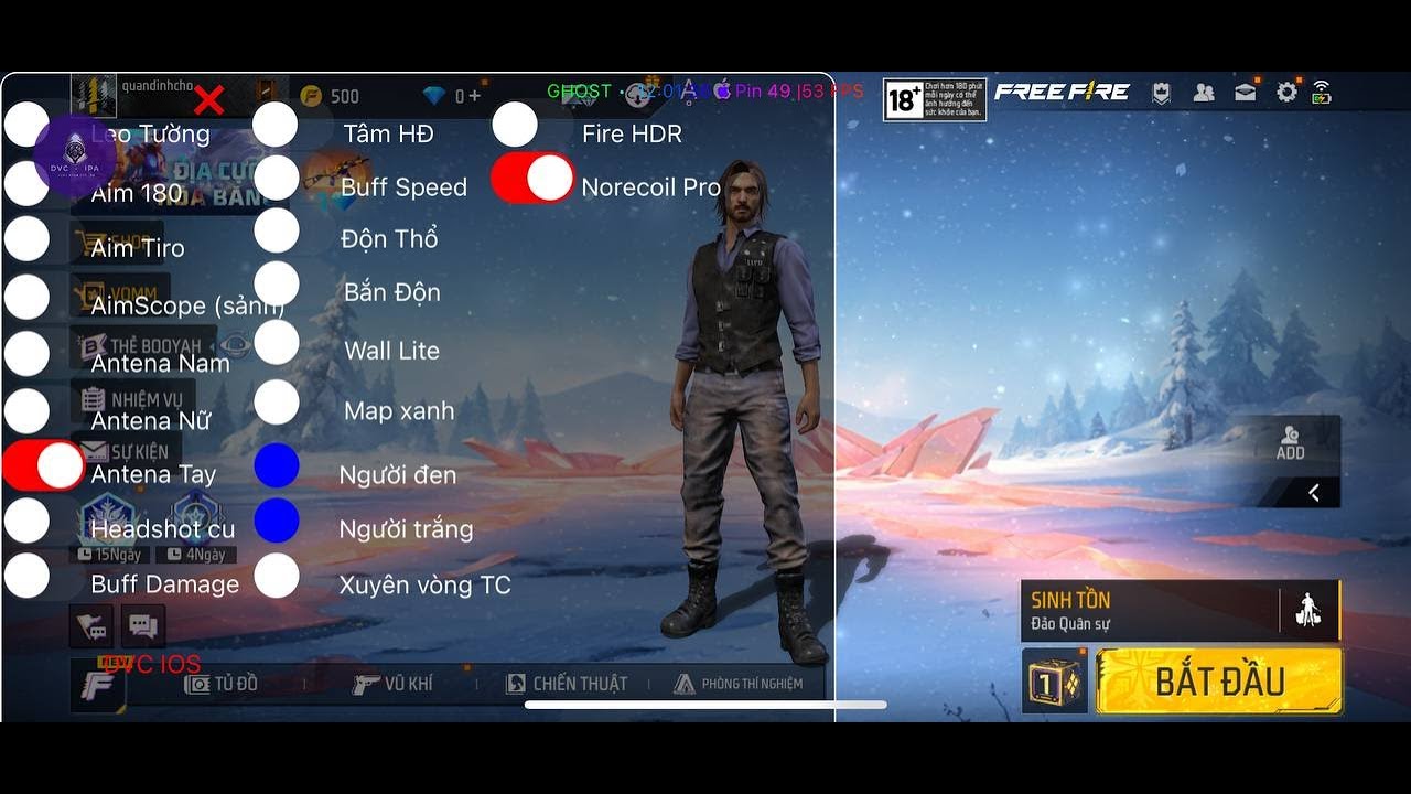 Menu Hack free fire ios chứng chỉ mới cài trực tiếp aimbot đạn thẳng ...