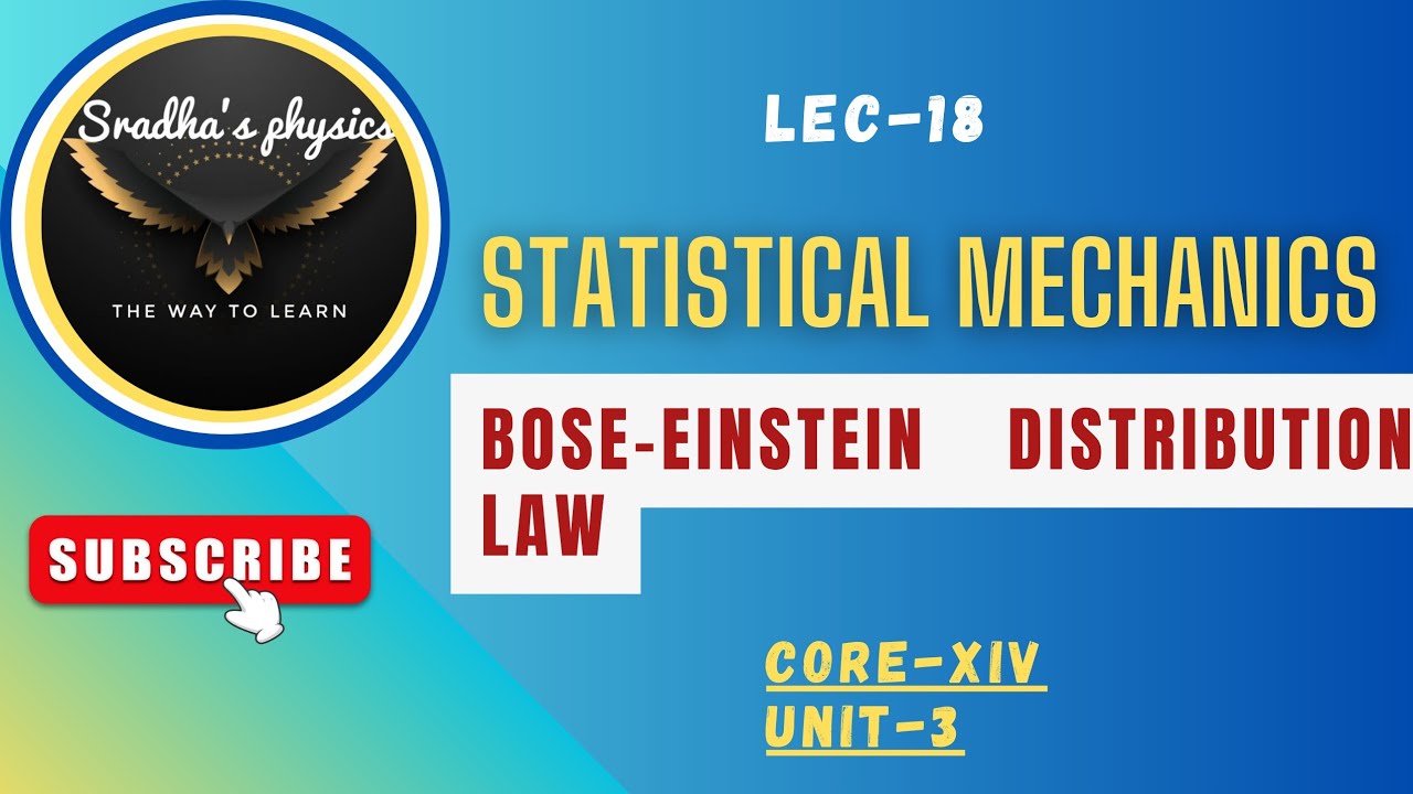 Bose -Einstein Distribution Law - YouTube
