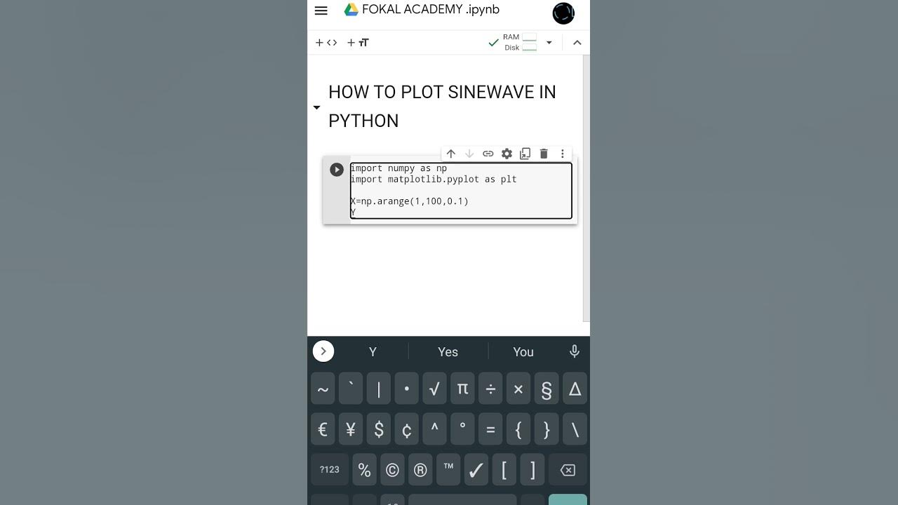 How To Plot Sine Wave Python Programming Youtube
