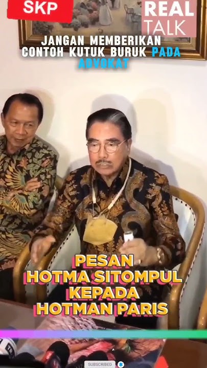 PESAN PENDEK HOTMA SITOMPUL KEPADA HOTMAN PARIS - YouTube