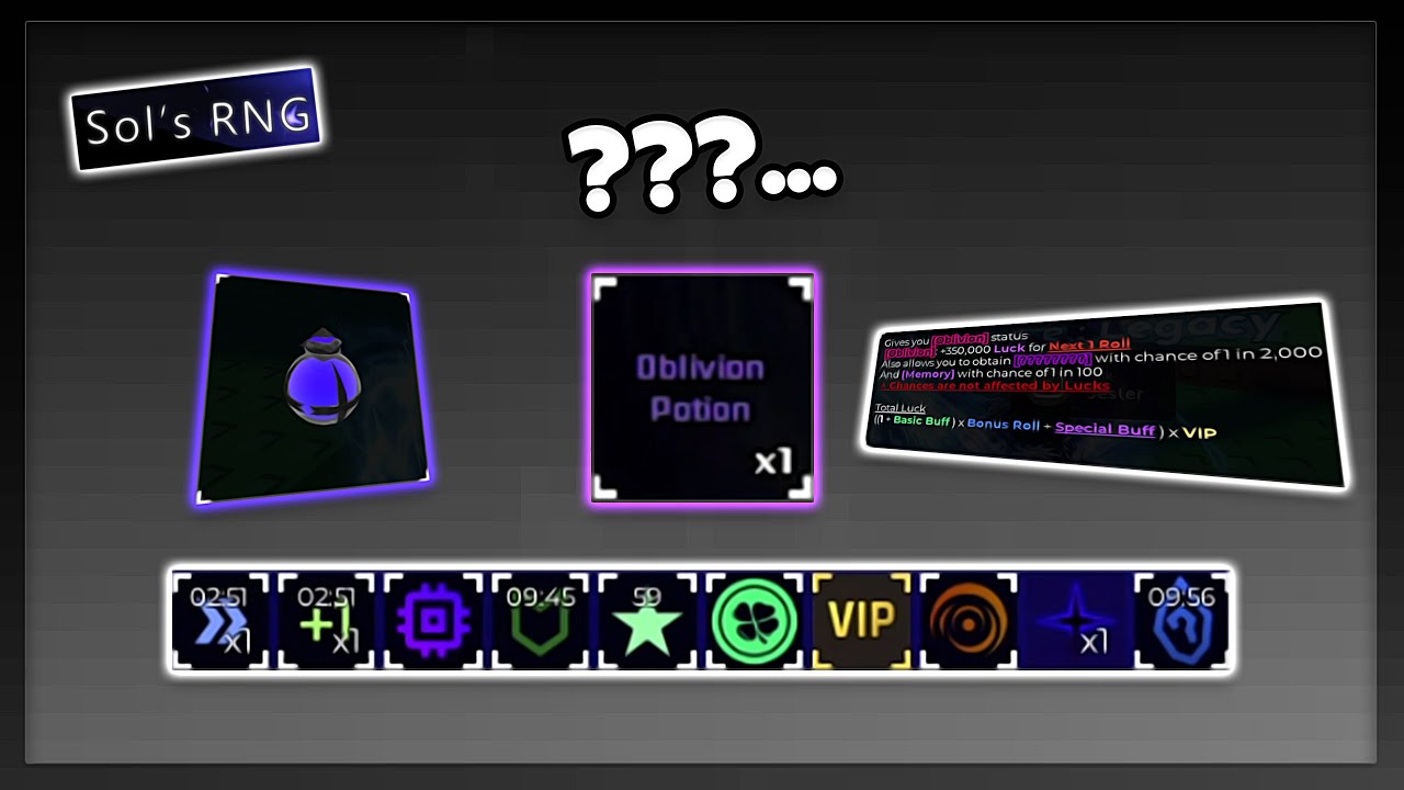 I Used An Oblivion Potion With The NEW Max Luck On Stream... (Sols RNG ...