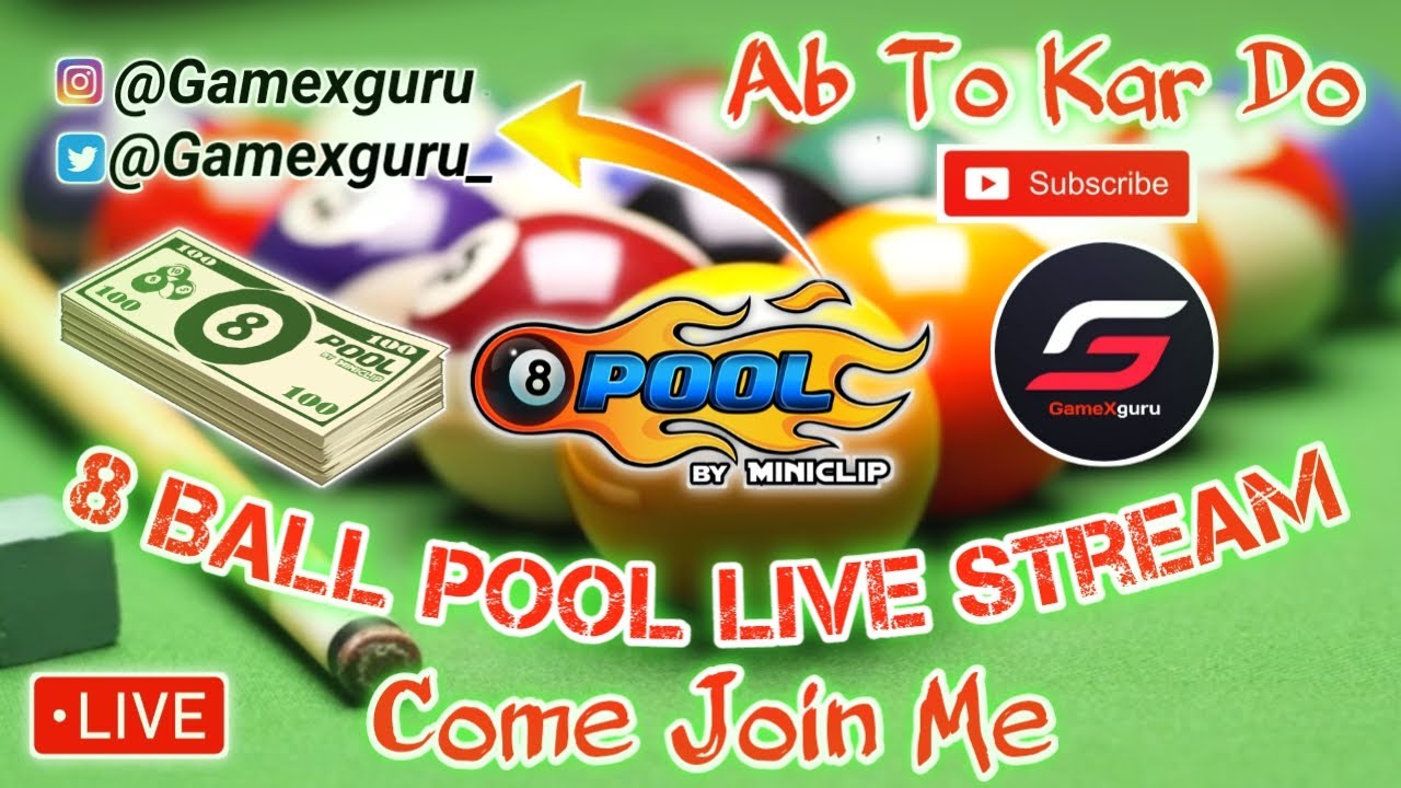 8 Ball Pool LIVE STREAMING | Live ROAD STREAMING Giveaway Play With ...