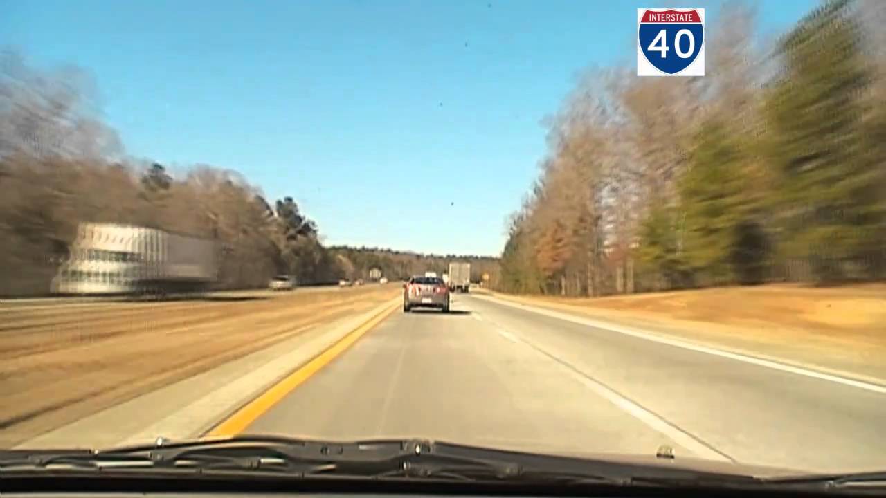 NC, Raleigh - Burlintong (Interstate 40 - Highway) - YouTube