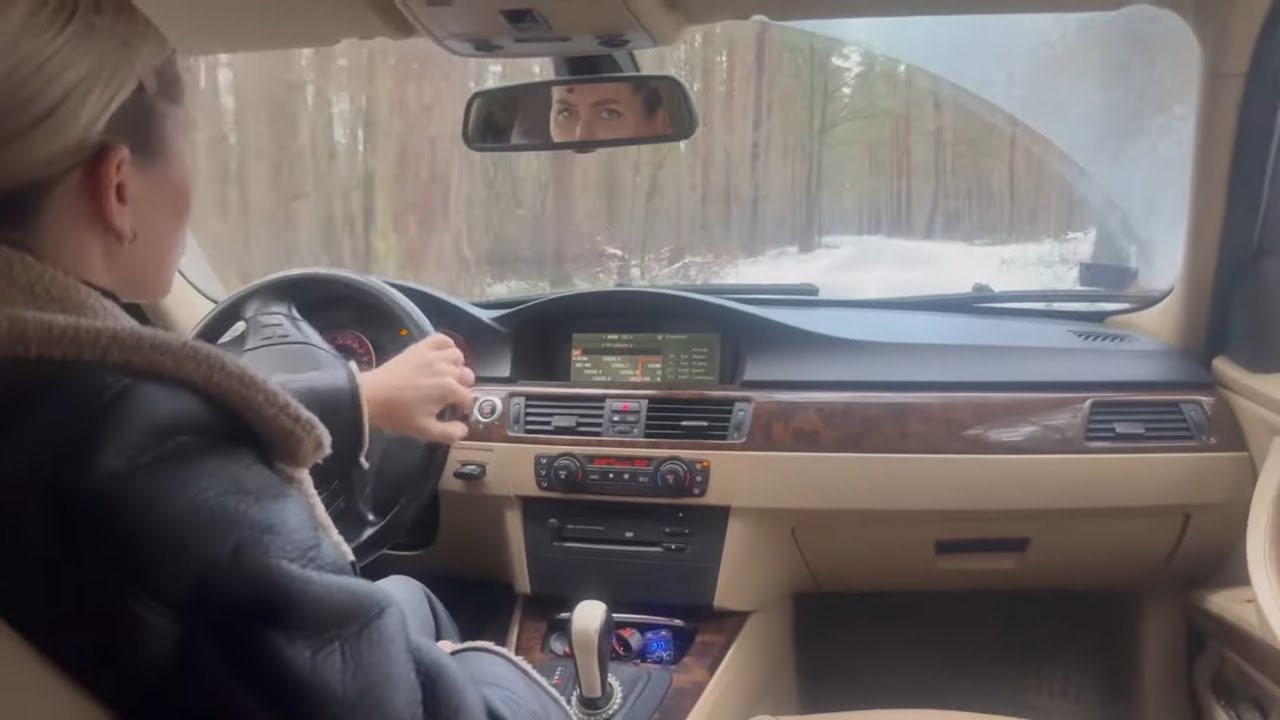 ️WINTER DRIVING ASMR⛄️SLIDING ON ICY ROAD🤔Female driving video🙉Ana on ...