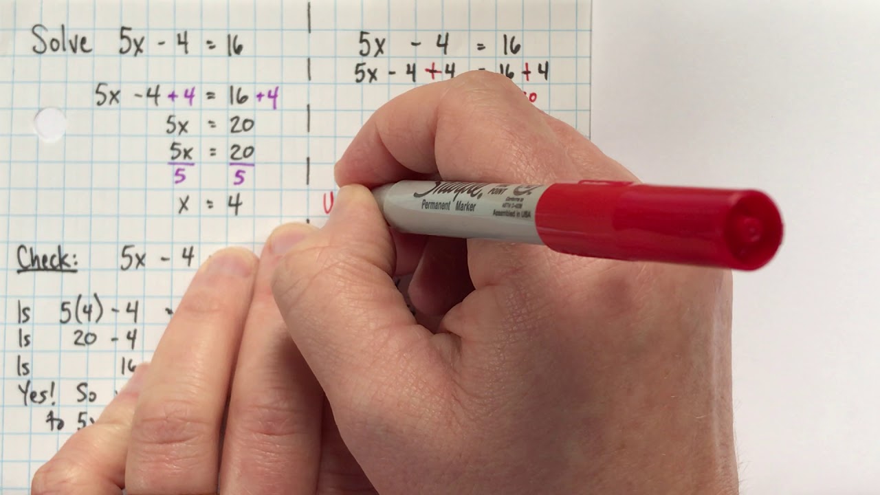 Errors in algebraic solutions to equations (with two-step equations ...