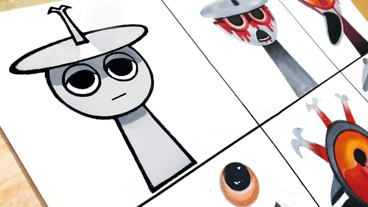Drawing INCREDIBOX SPRUNKI (Cluckr) Phase 1 VS Phase 2 VS Phase 3 VS ...
